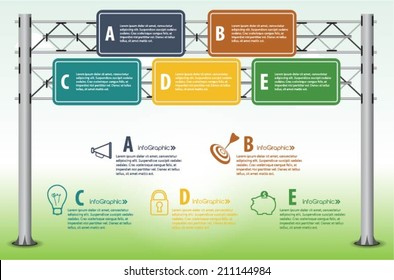 Highway Sign Infographic Elements Stock Vector (Royalty Free) 211144984
