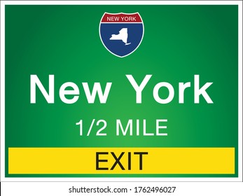 299 New york freeway sign Images, Stock Photos & Vectors | Shutterstock