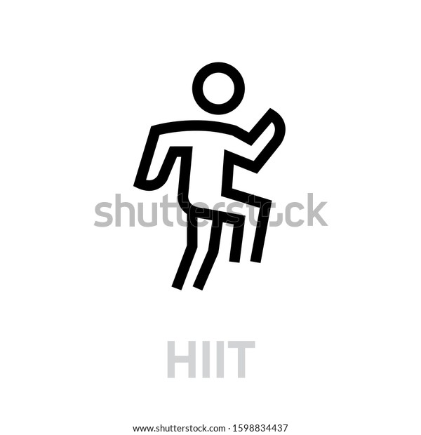 Hiit Highintensity Interval Training Sport Icon Stock Vector (Royalty ...
