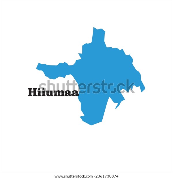 Hiiumaa Map On White Background Stock Vector (Royalty Free) 2061730874 ...