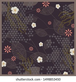 Hijab Pattern Design Floral Ornaments On Stock Vector (Royalty Free ...