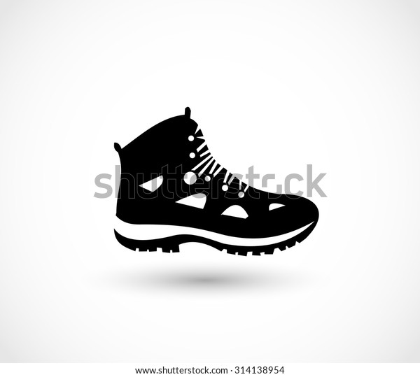 Wanderschuhsymbol, Vektorgrafik