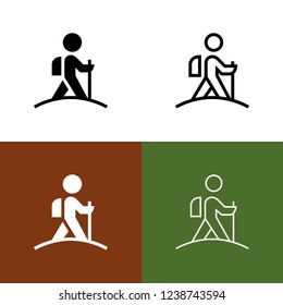 Hiker Icon Set Stock Vector (Royalty Free) 1238743594 | Shutterstock