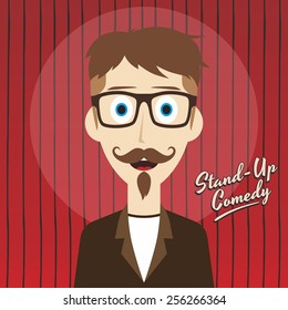 Hilarious Comedy Guy Cartoon Character Stock Vector (Royalty Free ...