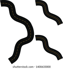 Hill Road Map Top View Vector Stock Vector (Royalty Free) 1400633000 ...