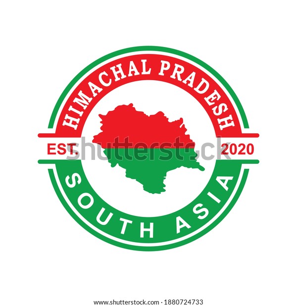 Himachal Pradesh Map Vector India Logo Stock Vector (Royalty Free ...