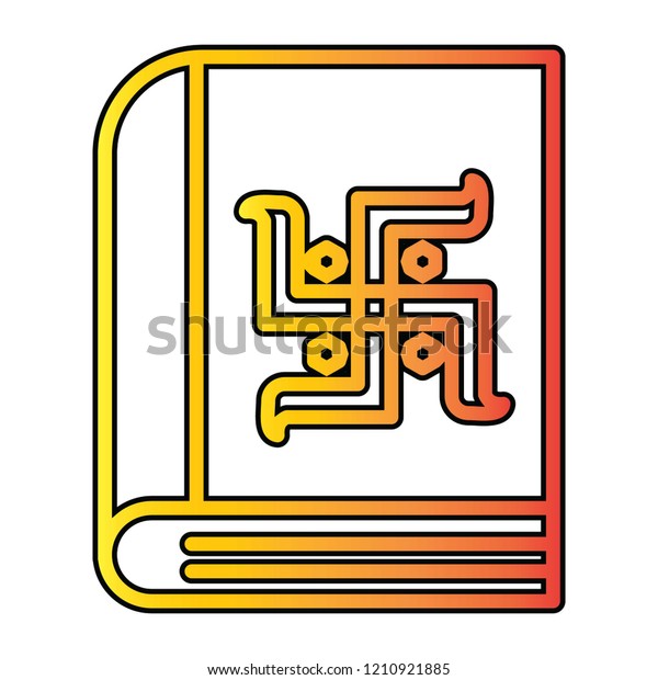 Hindu Book Vector Icon Stock Vector (Royalty Free) 1210921885 ...