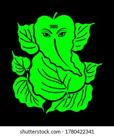 Hindu God Leaf Ganesh Vector Art Stock Vector (Royalty Free) 1780422341 ...