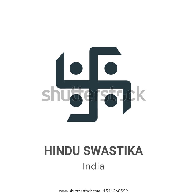 Hindu Swastika Vector Icon On White Stock Vector (Royalty Free ...