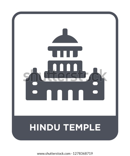 Hindu Temple Icon Vector On White Stock Vector (Royalty Free ...