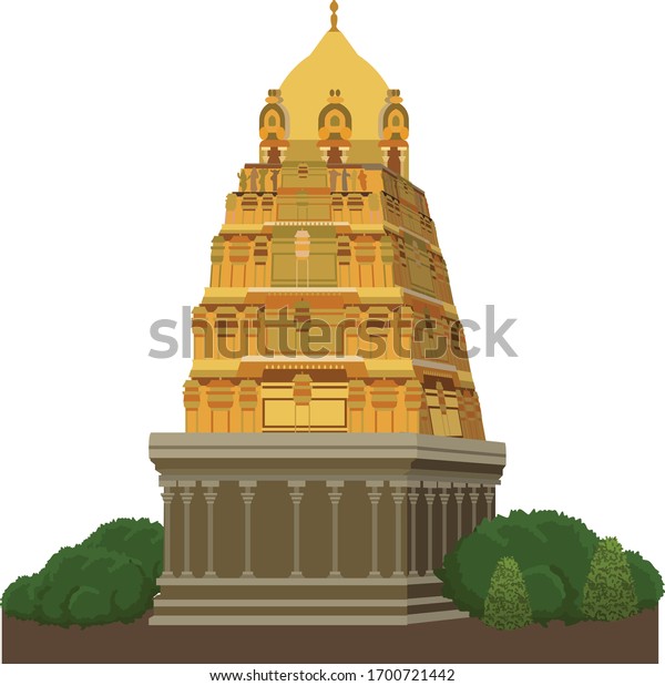Hindu Temple Kovil Vector Stock Vector (Royalty Free) 1700721442 ...