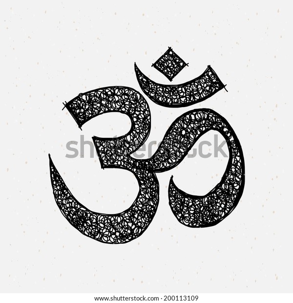 Hinduism Symbol Drawing Stock Vector (Royalty Free) 200113109