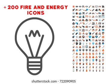 Hint Lamp Icon Bonus Fire Pictograms Stock Vector (Royalty Free ...