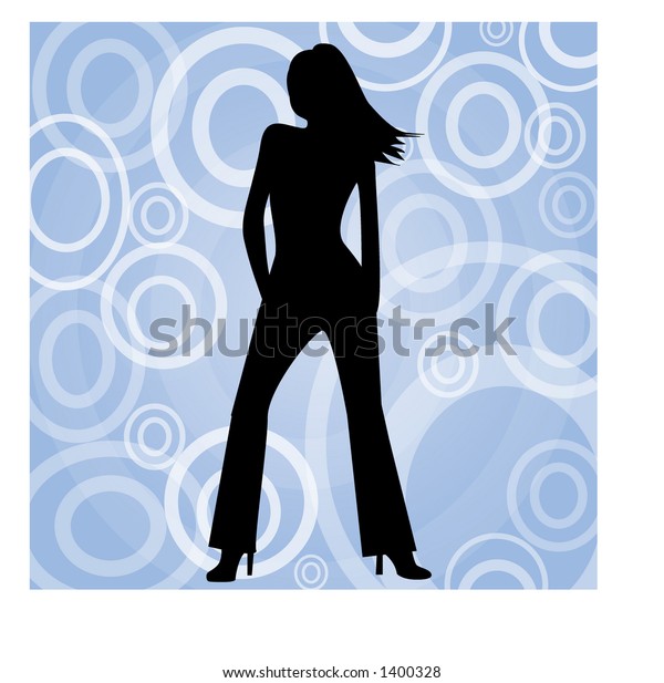 Hip Female On Circles Background Vector Stock Vector (Royalty Free ...