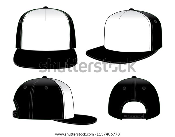 Hip Hop Cap Design Vector White Stock Vector (Royalty Free) 1137406778