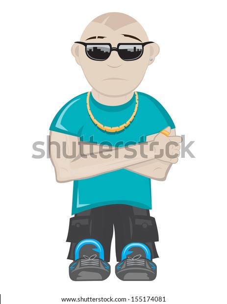 Hip Hop Guy Cartoon Illustration Stock Vector (Royalty Free) 155174081 ...