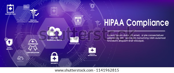 Hipaa Compliance Web Banner Header Medical Stock Vector (Royalty Free ...