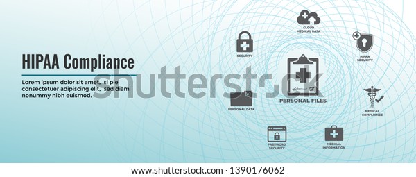 Hipaa Compliance Web Banner Header Medical Stock Vector (Royalty Free ...