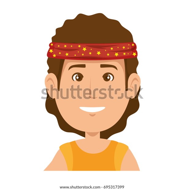 Hippie Man Cartoon Stock Vector (Royalty Free) 695317399 | Shutterstock