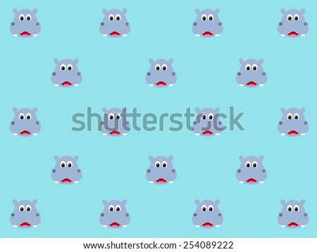 Hippo Background Stock Vector (Royalty Free) 254089222 - Shutterstock