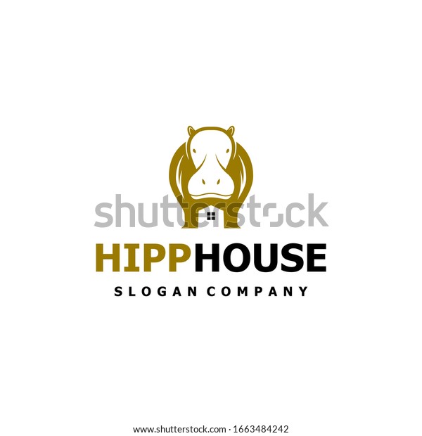 Hippo Logo Design Template Awesome Hippo Stock Vector (Royalty Free ...