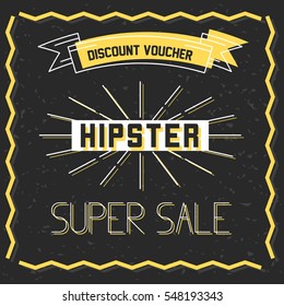 Hipster Poster Design Template Stock Vector (Royalty Free) 548193343 ...