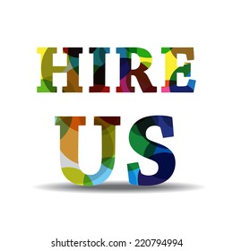 Hire Us Colorful Vector Icon Design Stock Vector (Royalty Free ...
