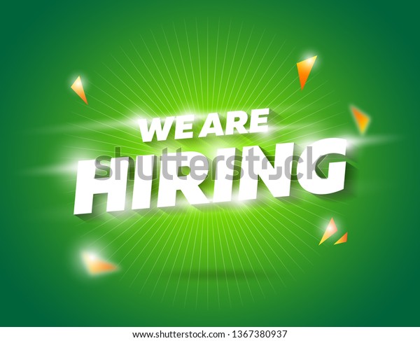 Hiring Badge Banner Template Join Us Stock Vector (Royalty Free) 1367380937