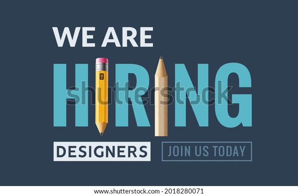 Hiring Graphic Designer Vacancy Poster Hiring Stock Vector (Royalty ...