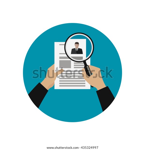 Hiring Professional Staff Icon Flat Style Stock Vector (Royalty Free ...