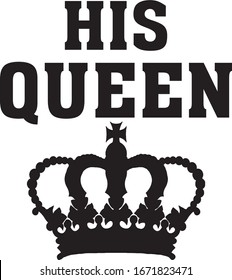 His Queen Vector Illustration Graphic Stock Vector (Royalty Free ...
