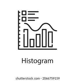 Histogram Vector Outline Icon Design Illustration Stock Vector (Royalty ...