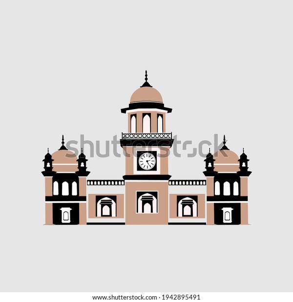 Historic Building Art Illustration Stock Vector (Royalty Free ...