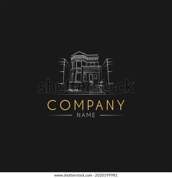 Historic Building Logo Classic Perfect Real Stock Vector (Royalty Free ...