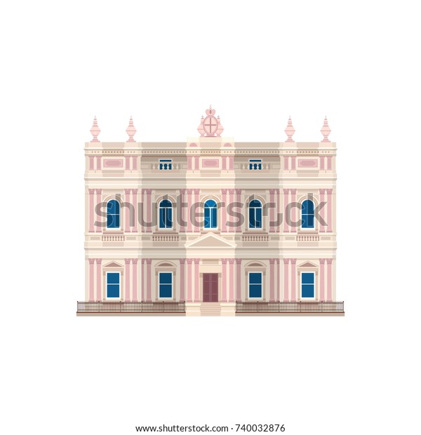 Historical Building Facade Highly Detailed Outline Stock Vector ...