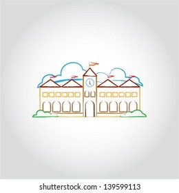 Historical Building Icon Design Element Vector Stock Vector (Royalty ...