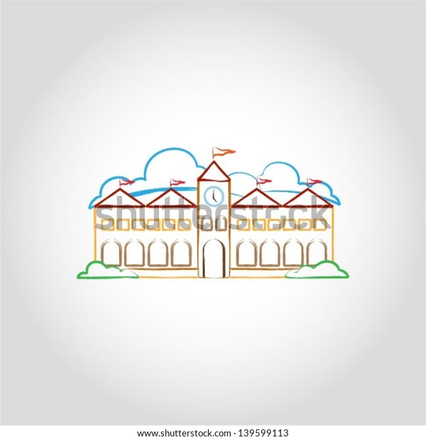 Historical Building Icon Design Element Vector Stock Vector (Royalty ...
