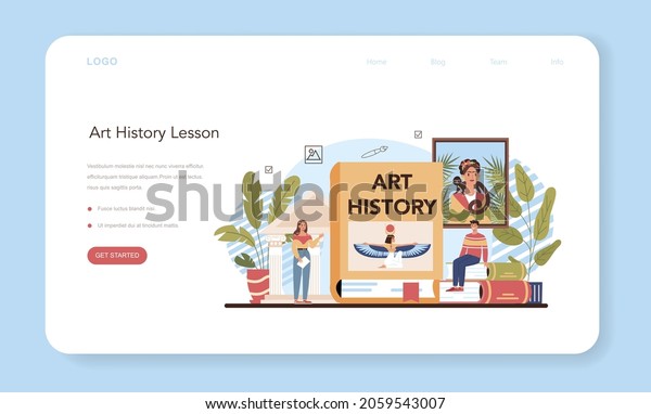 History Art School Education Web Banner Stock Vector (Royalty Free ...