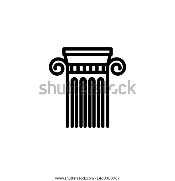 History Class Line Icon Column Ionic Stock Vector (Royalty Free) 1460368967