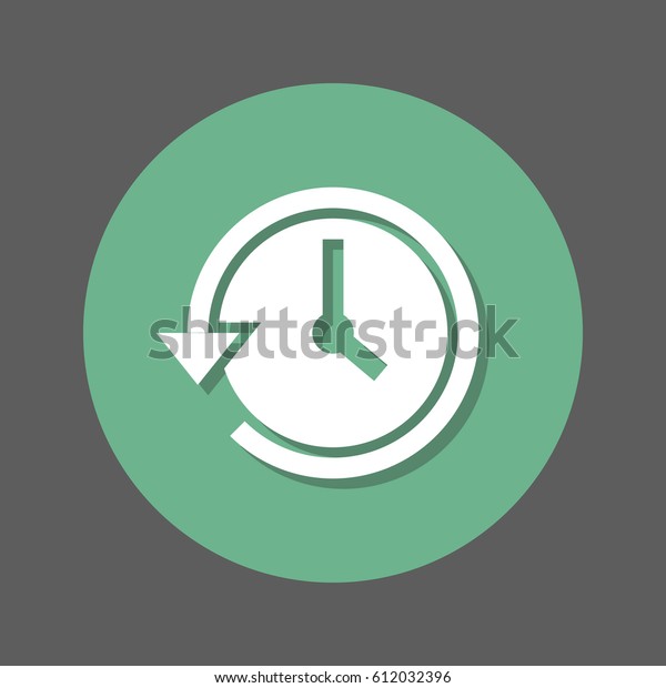 History Clock Arrow Around Flat Icon Stock Vector (Royalty Free) 612032396