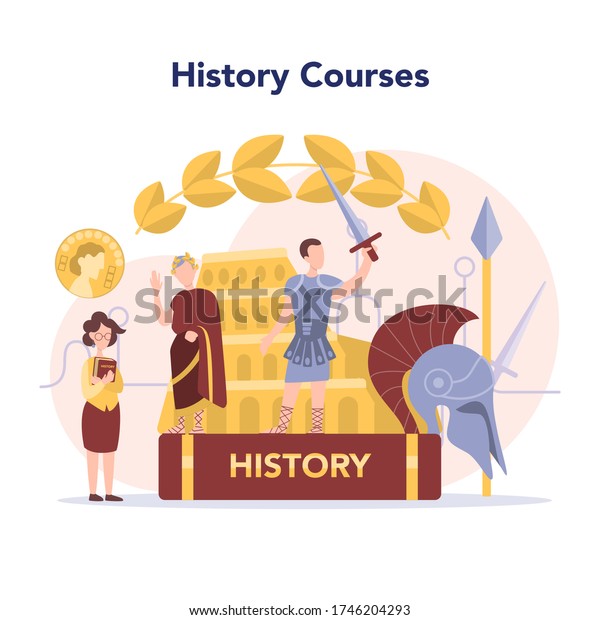 History Concept History School Subject Idea Stock Vector (Royalty Free ...