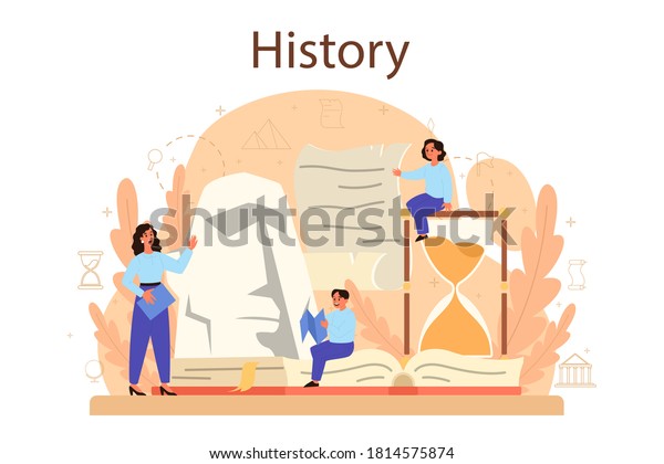 History Concept History School Subject Idea Stock Vector (Royalty Free ...