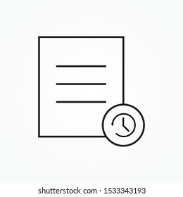 History Document Single Icon Design Vector Stock Vector (Royalty Free ...