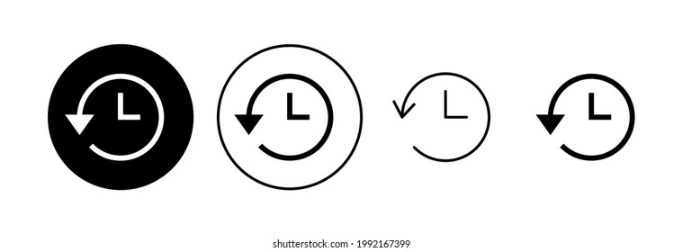 History Icon Set Recent Event History Stock Vector (Royalty Free ...
