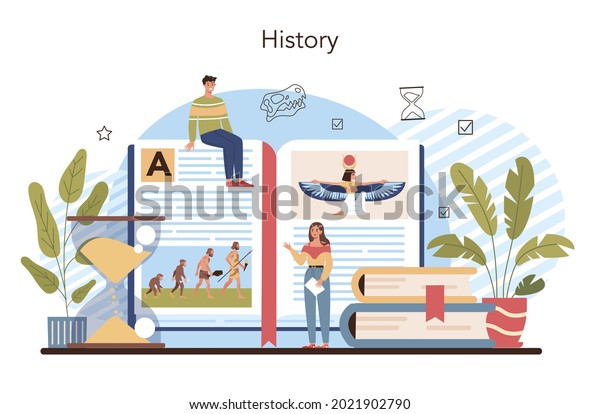 History Lesson Concept History School Subject Stock Vector (Royalty ...