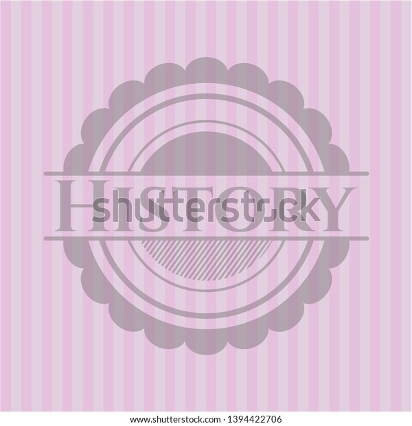 History Pink Emblem Retro Vector Illustration Stock Vector (Royalty ...