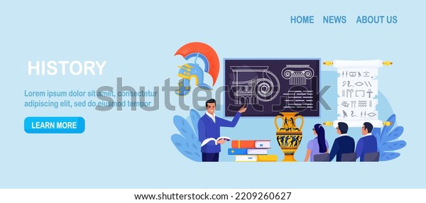 History School Subject Pupils Learning World Stock Vector (Royalty Free ...