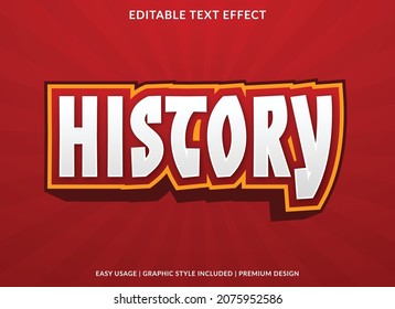 History Text Effect Abstract Modern Style Stock Vector (Royalty Free ...