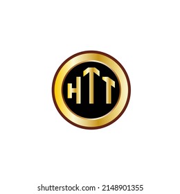 Hit Three Letter Logo Design Gold Stock Vector (Royalty Free ...
