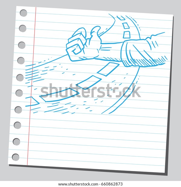 Hitchhiking Hand Gesture Stock Vector (Royalty Free) 660862873 ...